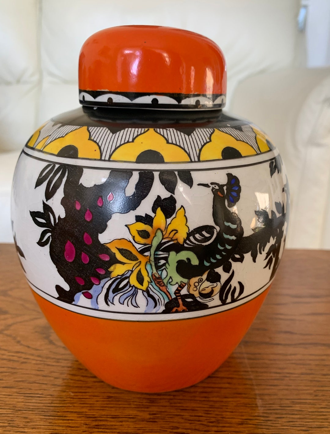 Rare Rialto Ware Ginger Jar British Art Pottery Co Peacocks - Etsy