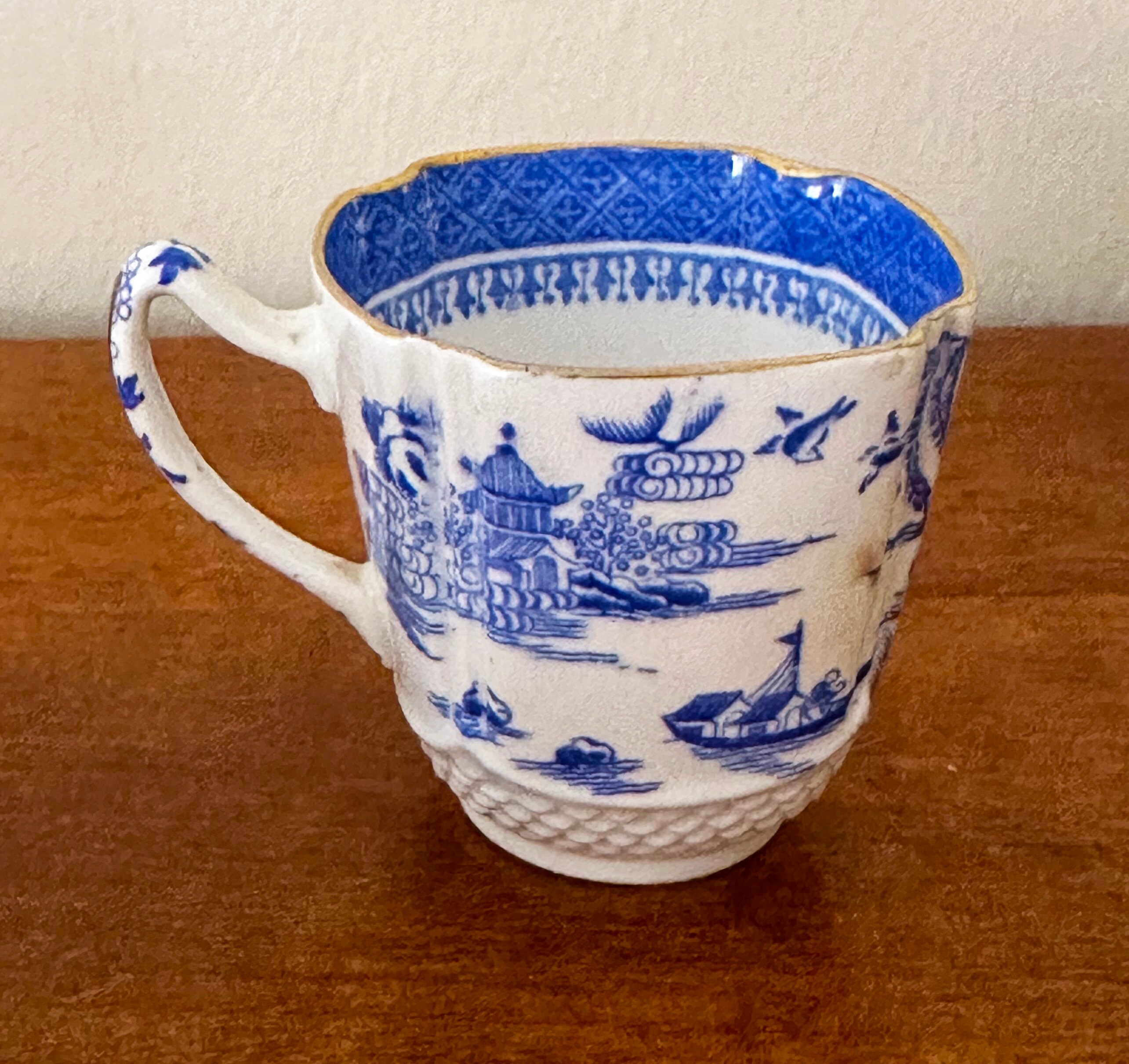 Antique Copeland Spode Coffee Cup & Saucer Willow Pattern Blue - Etsy