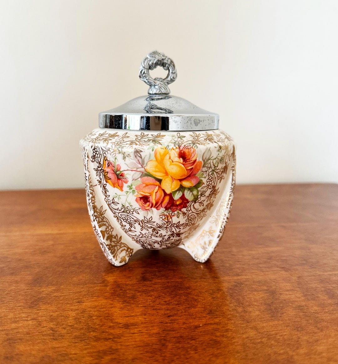 AJ Wilkinson Celtic Rose Lidded Preserve Pot / Conserve Pot / Jam Pot ...