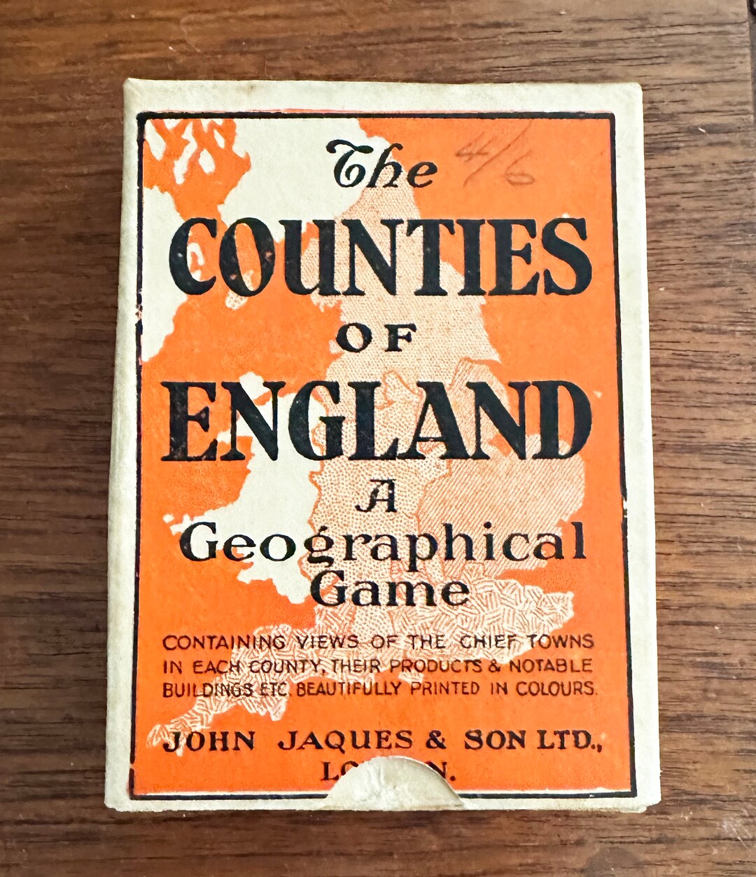 Vintage John Jaques & Son Ltd 'the Counties of England' Card Game ...