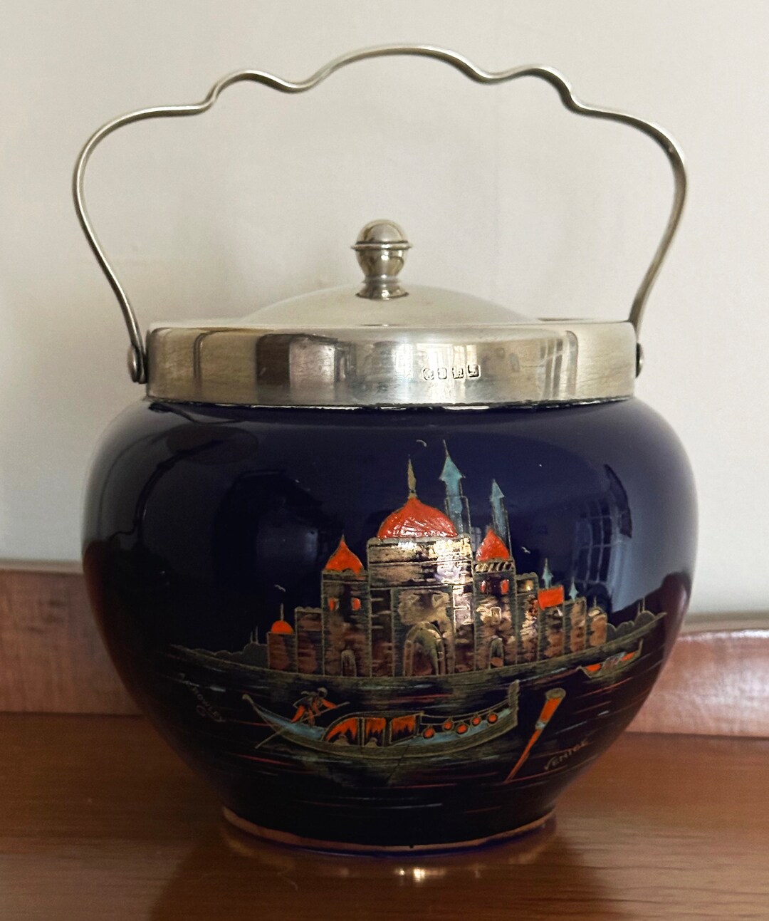 1930s Empire Ware Gondola Blue Biscuit Barrel / Cookie Jar - Etsy