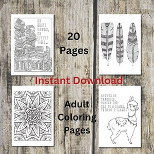 Introvert Coloring Pages Adult ADHD Stress Relief Includes 20 Coloring ...