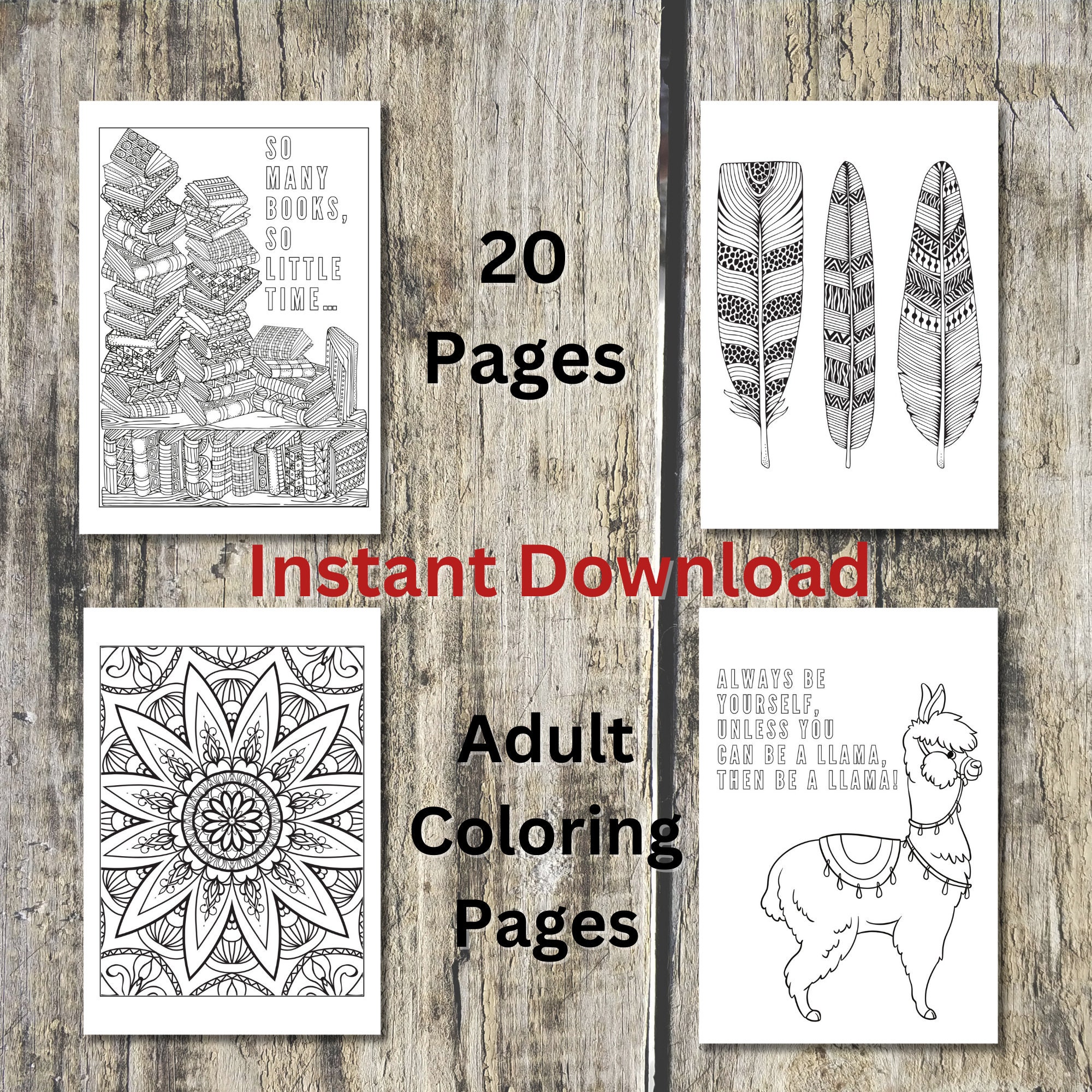 Introvert Coloring Pages Adult ADHD Stress Relief Includes 20 Coloring ...