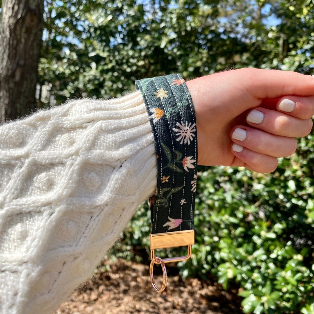 Key Fobs Modern Key Fobs Fabric Key Chains key Wristlet dark Green ...