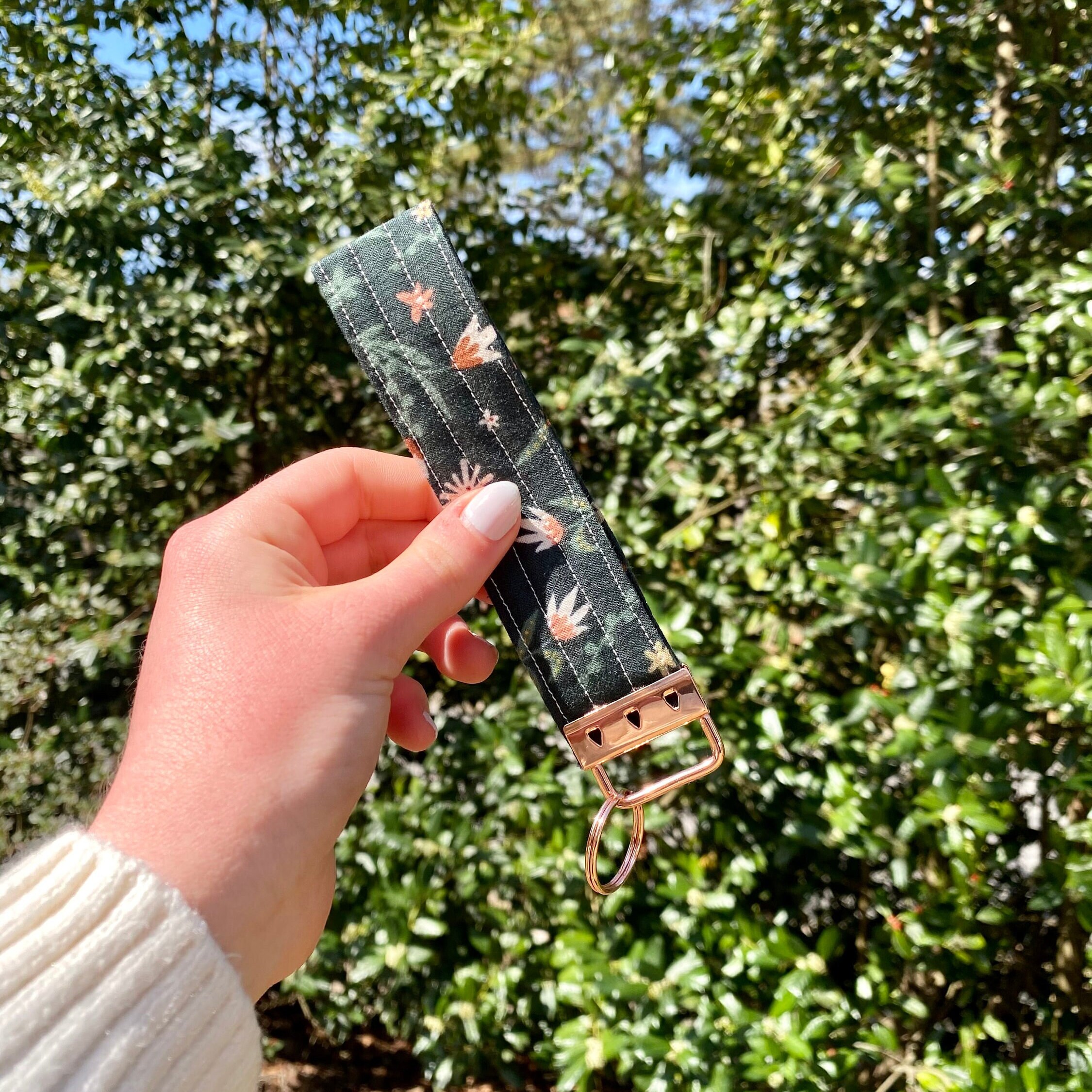 Key Fobs Modern Key Fobs Fabric Key Chains key Wristlet dark Green ...