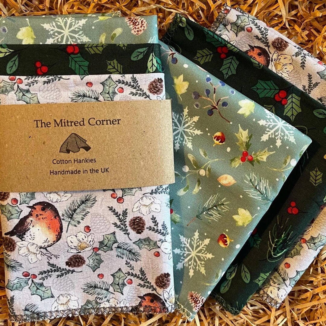 Winter Wonderland Handmade Hankies Handkerchiefs Cotton - Etsy