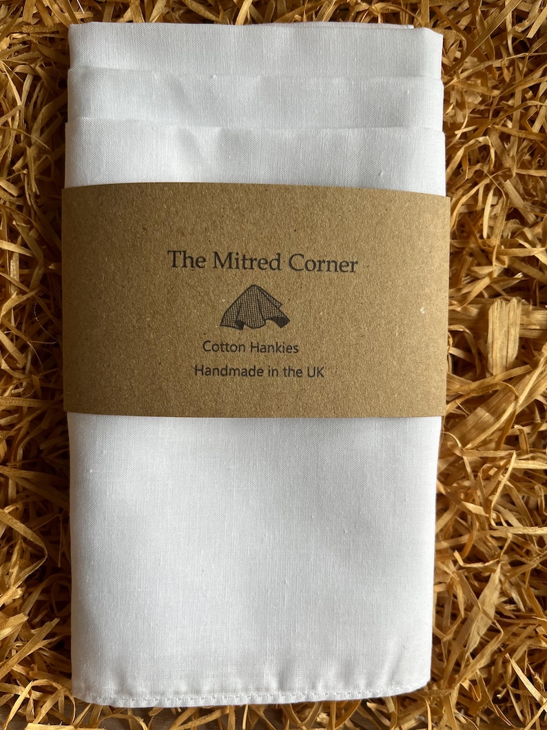 Classic Pure White Hankies Handkerchiefs Cotton Set of 3 - Etsy