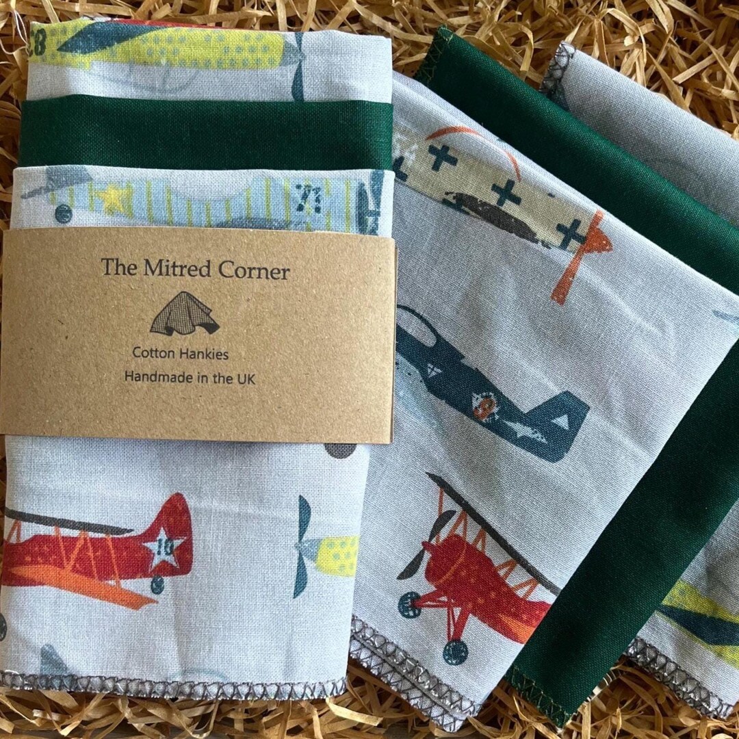 Vintage Aircraft, Planes, Flying, Handkerchief Hankie Cotton Set of 3 ...