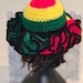 Handcrafted Crochet Ruffle Ruffle Hat- Rastafarian-themed - Etsy