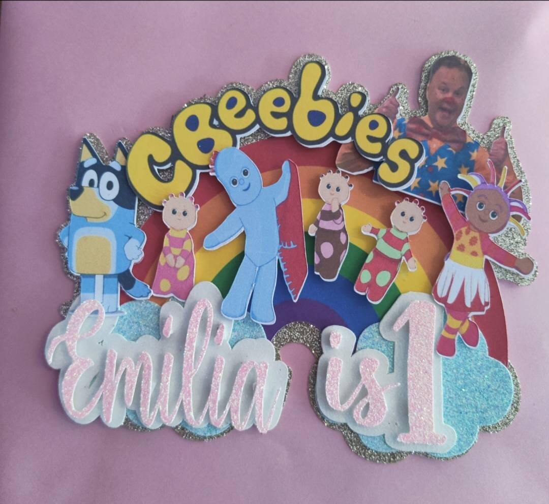 CBEEBIES Cake Topper / Mr Tumble / Bluey / en el jardín - Etsy México