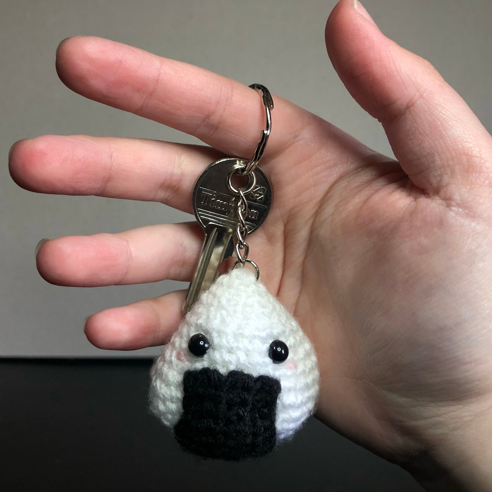 Onigiri Crochet Keyring Keychain Japanese Anime Inspired - Etsy