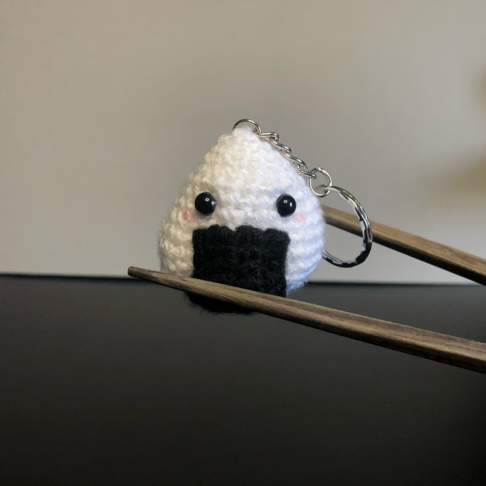 Onigiri Crochet Keyring Keychain Japanese Anime Inspired - Etsy