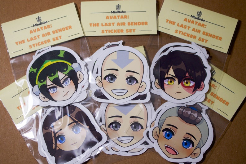 A:TLA (chibi Gaang) Sticker Set - Etsy