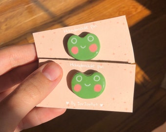 Froggy Clay Pin Cute / Handmade Polymer Clay Pins / Animal - Etsy