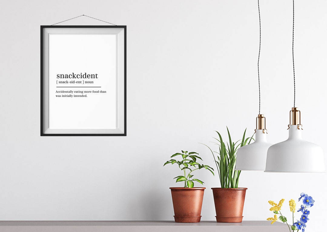 Snackcident Funny Kitchen Poster, Print Wall Art, A5, A4 or A3 Unframed ...