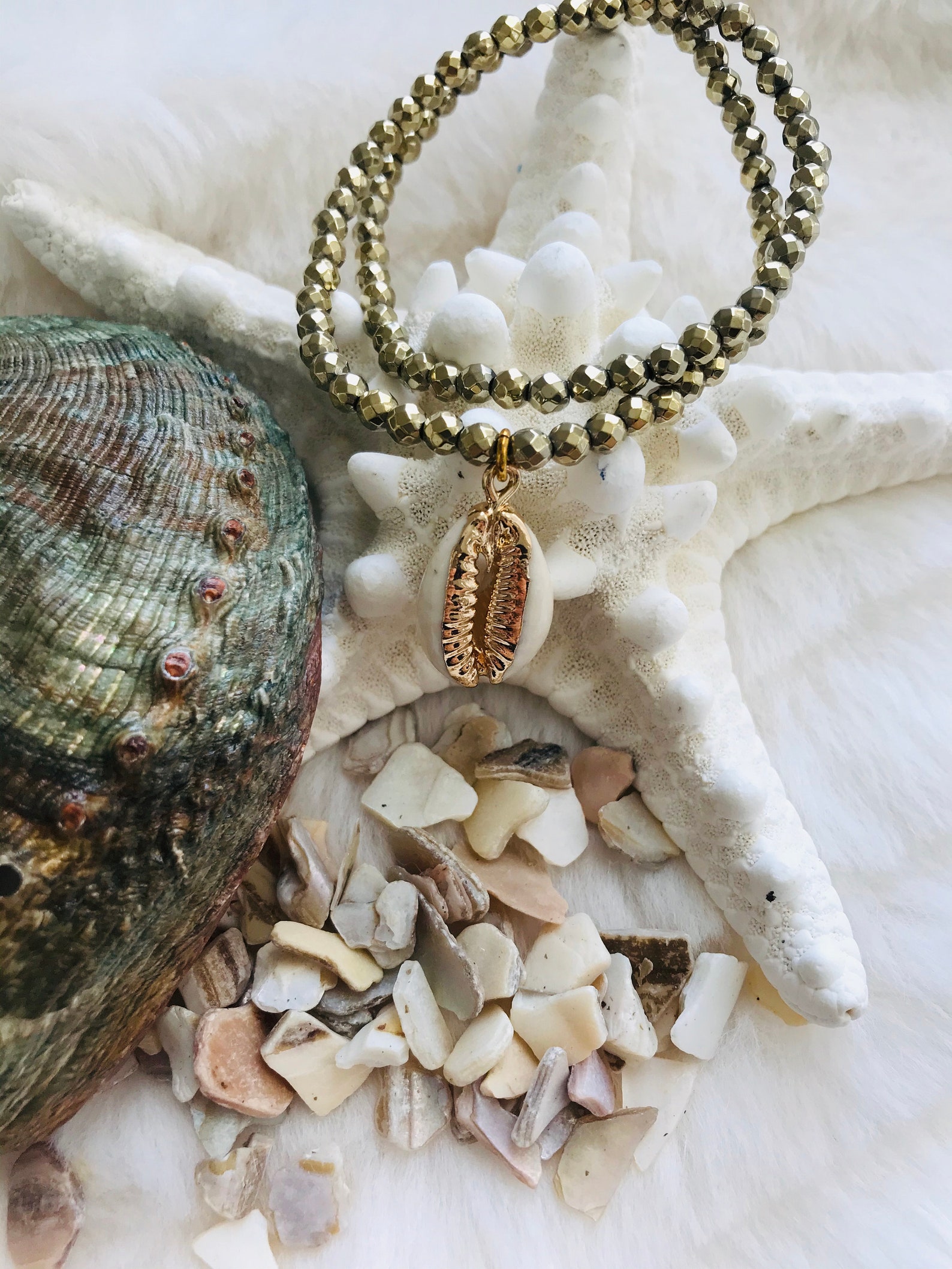 Sea Shell Bracelet Cowrie Shell Bracelet Evil Eye Bracelet - Etsy