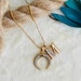 Moon Initial Necklace Letter Necklace Crescent Moon - Etsy