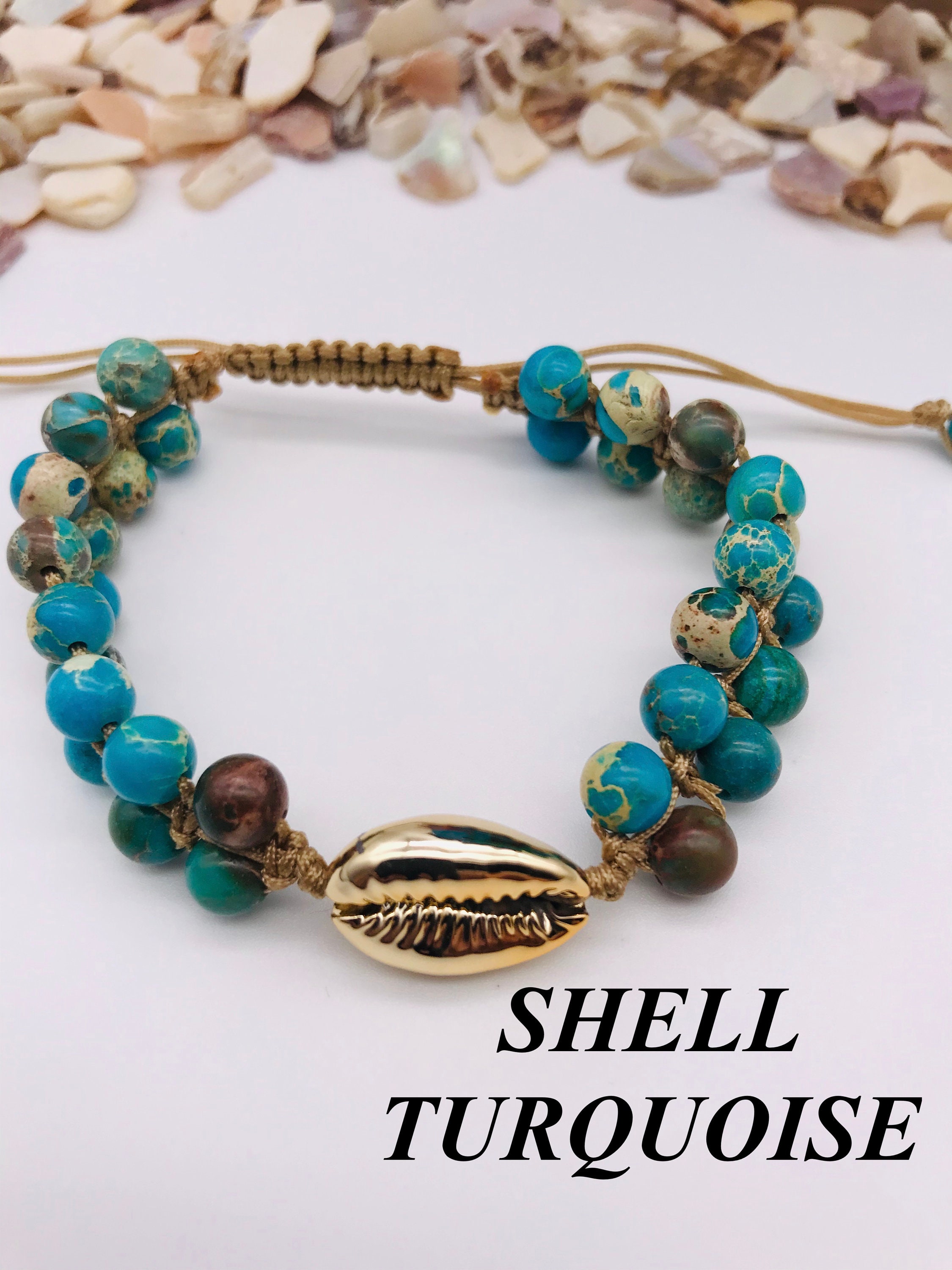 Sea Shell Bracelet Cowrie Shell Bracelet Evil Eye Bracelet | Etsy