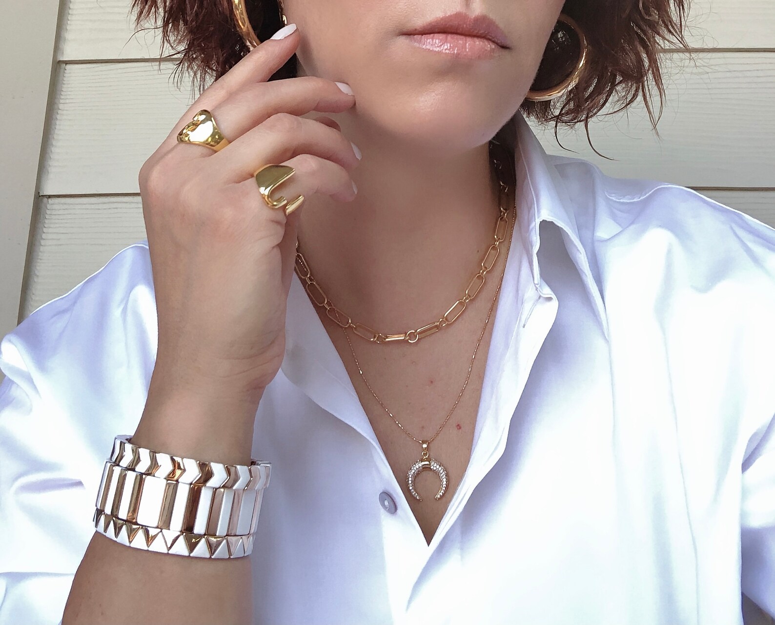 Moon Initial Necklace Letter Necklace Crescent Moon | Etsy