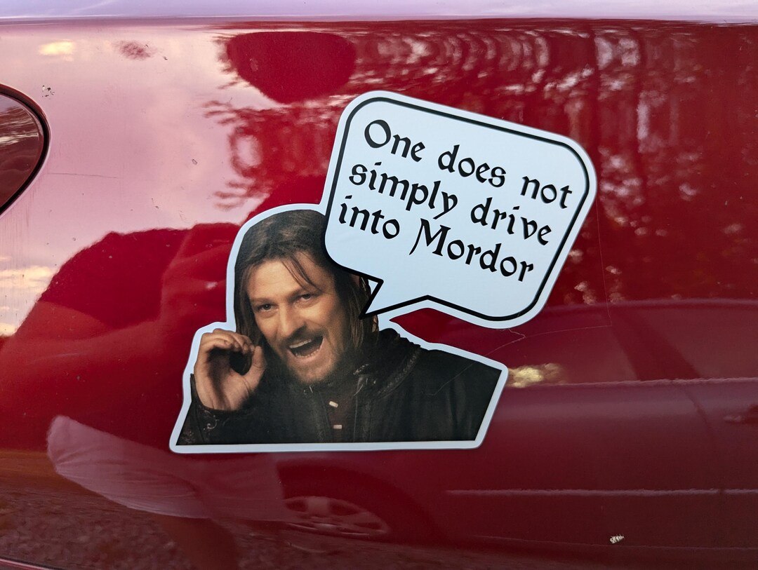 Homemade Lotr Bumper Sticker, LOTR Bumper Sticker Gift, Funny Lotr Car ...