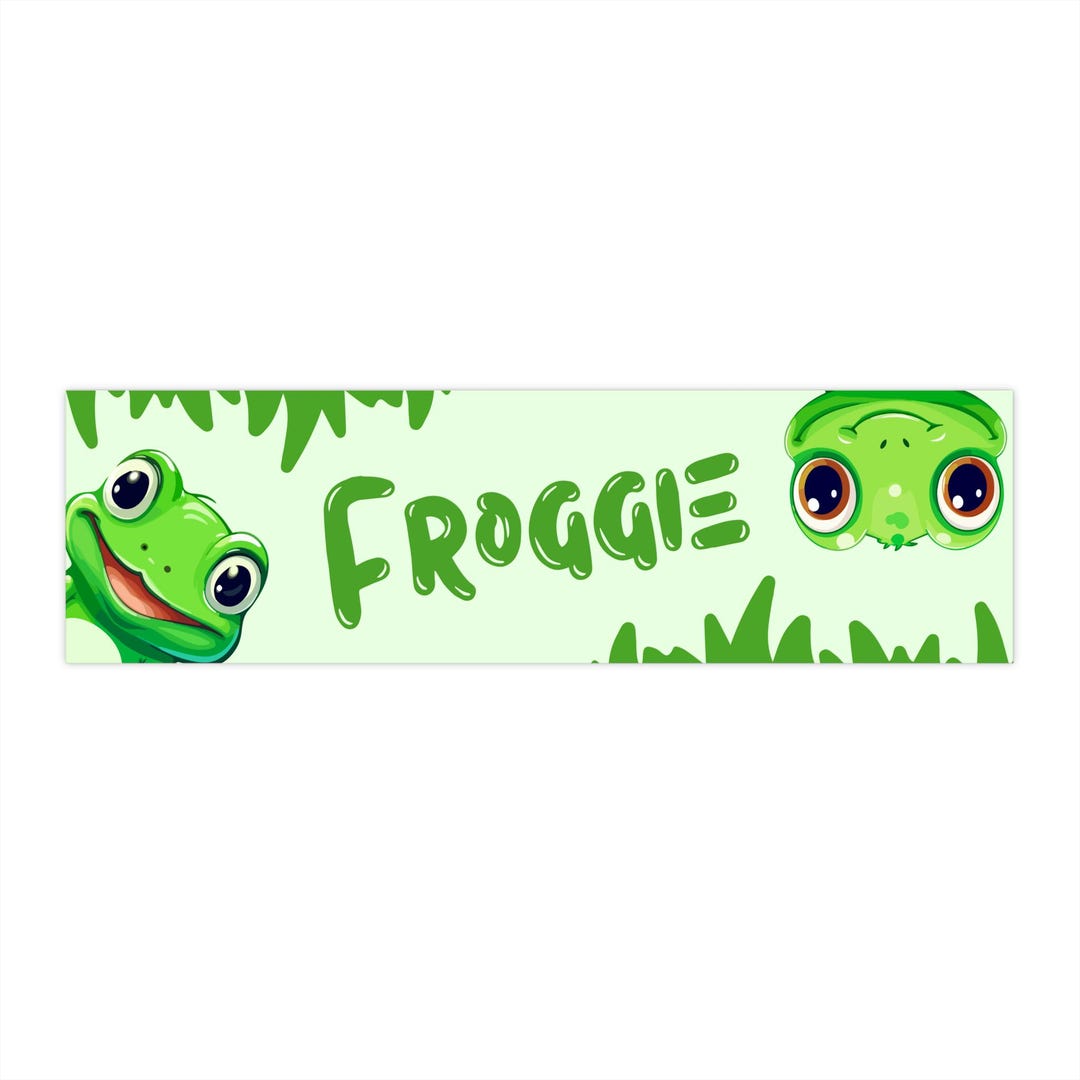 Froggie Vinyl Bumper Sticker, Froggy Gen Z Bumper Sticker Magnet, Funny ...