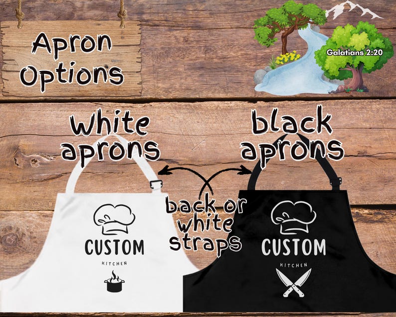 Personalized Apron With Chef Hat, Personalized Kitchen Apron for Men ...