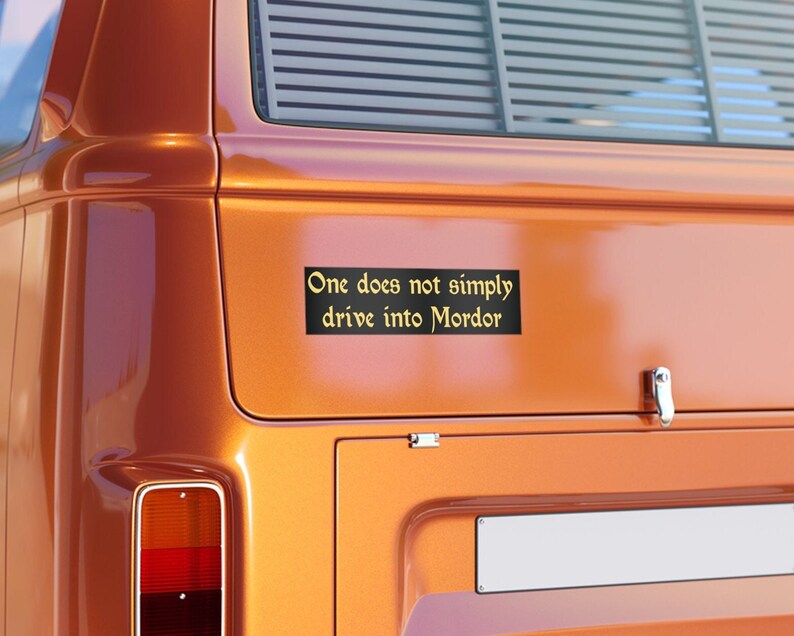 Camping Bumper Sticker LOTR Camper Bumper Sticker the Fellowship of the ...