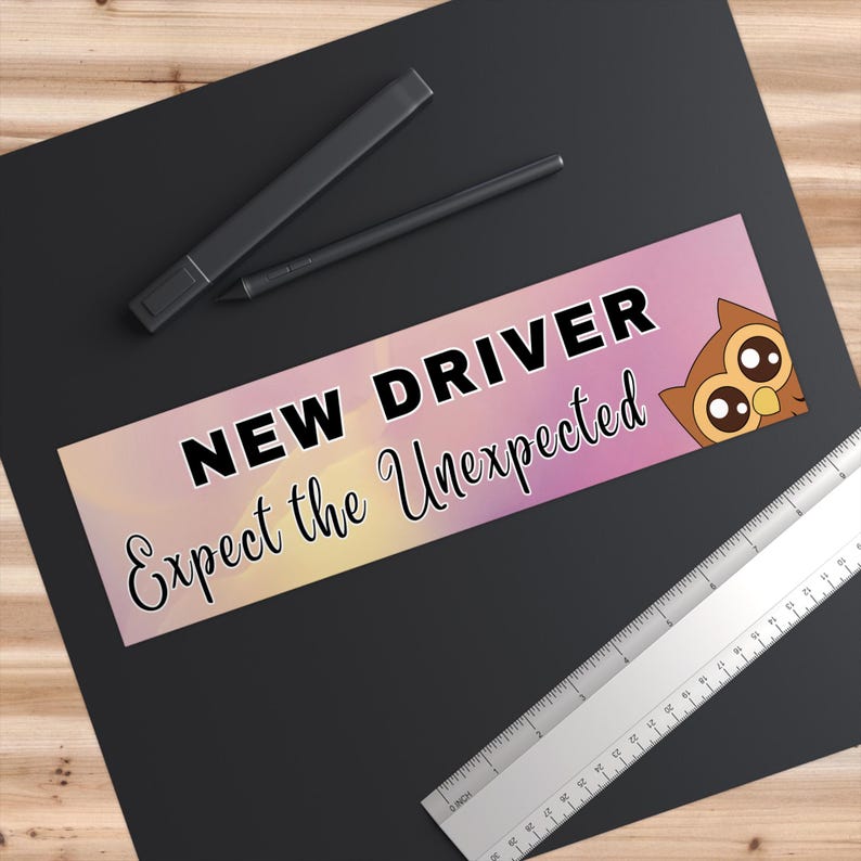 New Driver Bumper Sticker, Y2k Meme Sticker, Cute Bumper Sticker for ...