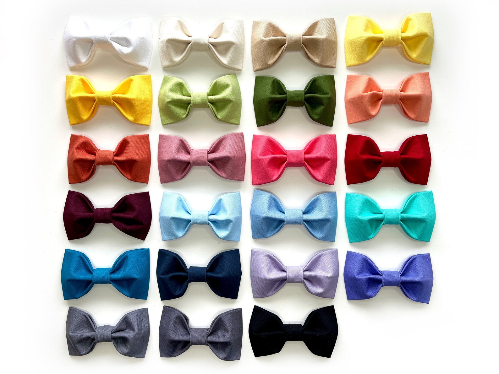 Solid Color Bow Tie for Dogs Plain Color Girl Dog Bow - Etsy