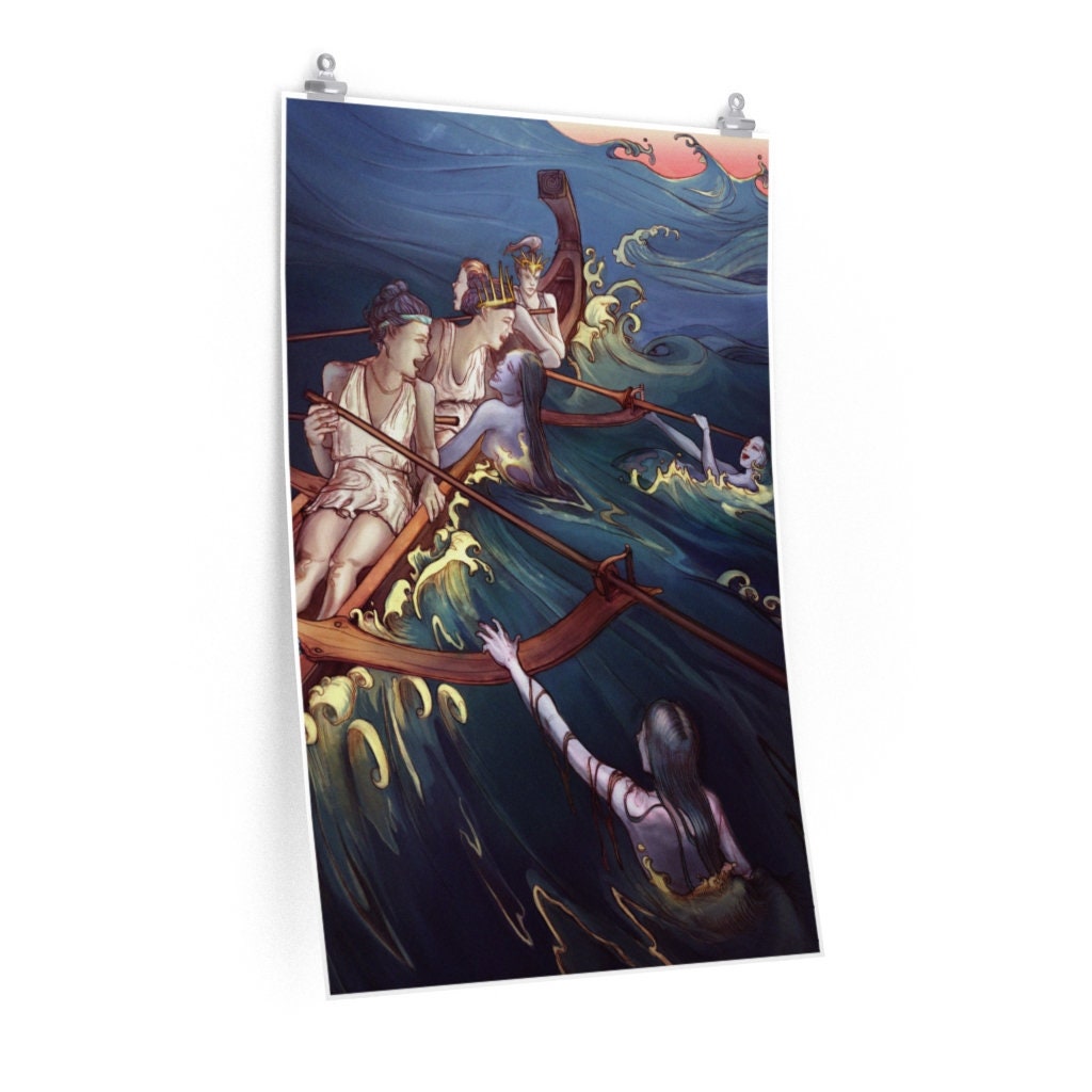 Siren's Song Original Fantasy Illustration Art Print by Daniel Bitton ...