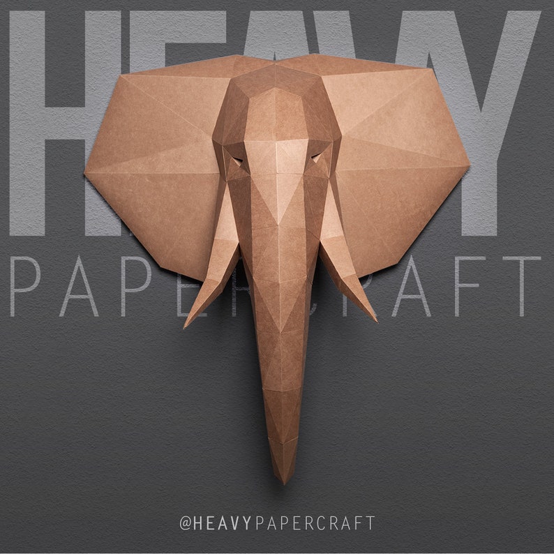 HVY ELEPHANT V1.0 / PDF Guide / Low Poly / Papercraft - Etsy