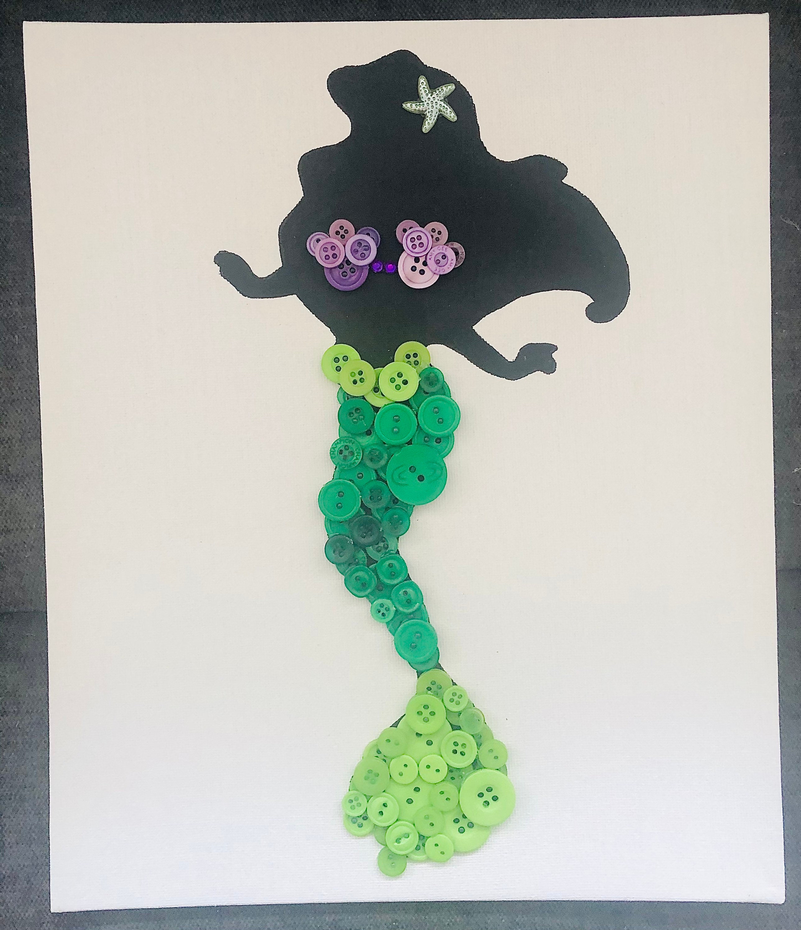 Ariel Button Art | Etsy