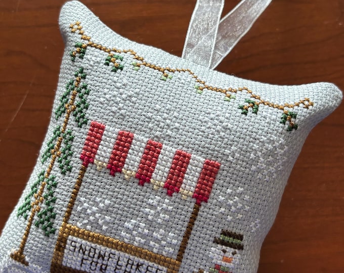 Handmade Christmas Ornament, Cross Stitch, Finished, Completed ...