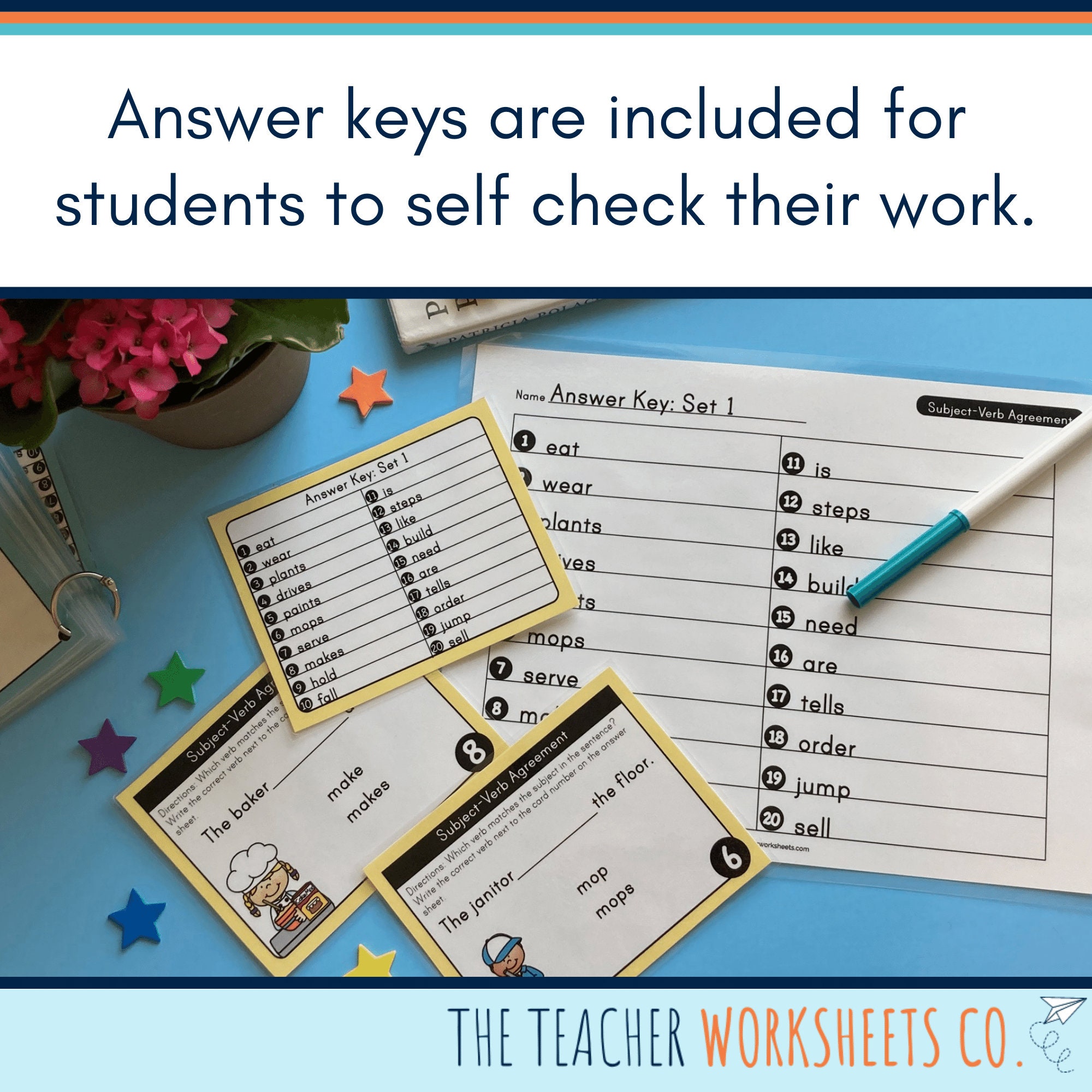 Subject-verb Agreement Task Cards - Etsy