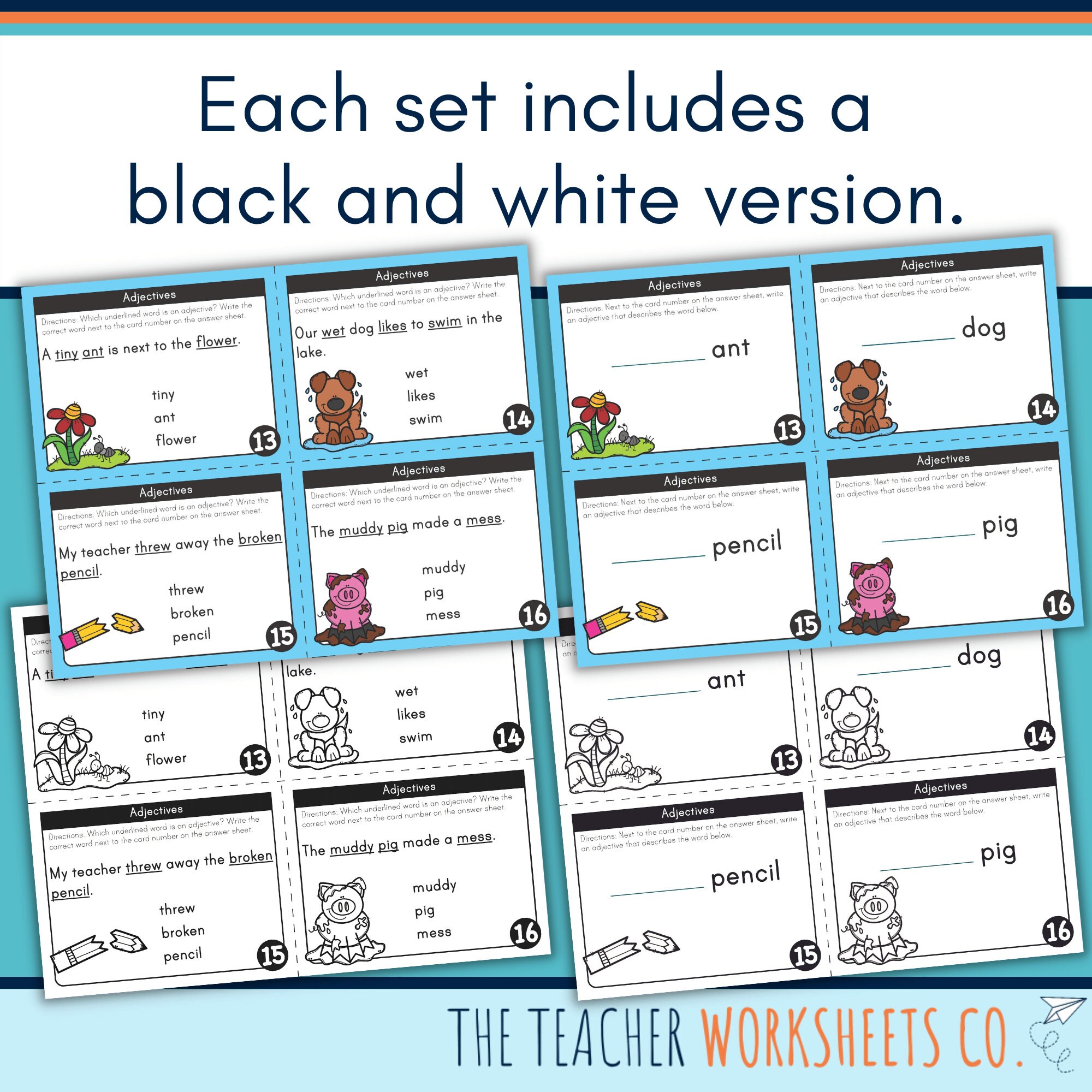 Adjective Task Cards - Etsy