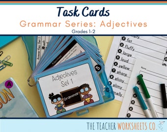 Valentine's Day Adjective Digital and Print Task Cards NO PREP - Etsy