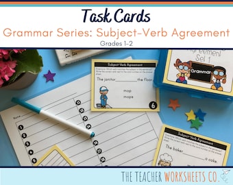 Subject Verb Agreement TASK CARDS - Etsy