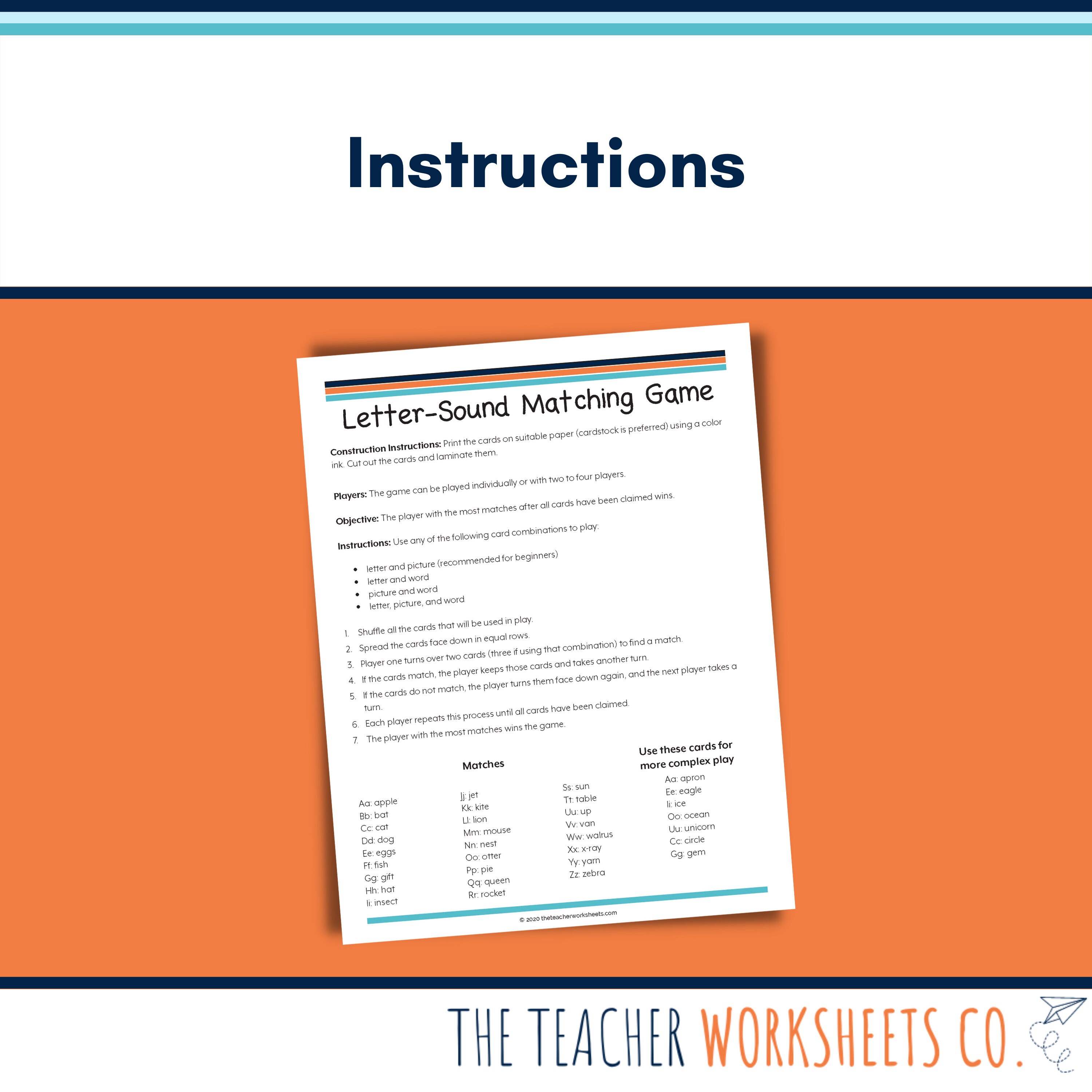 Letter-sound Matching Game - Etsy