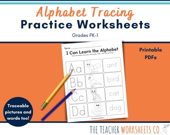Kindergarten Alphabet Tracing Worksheet for Preschool Activity ...