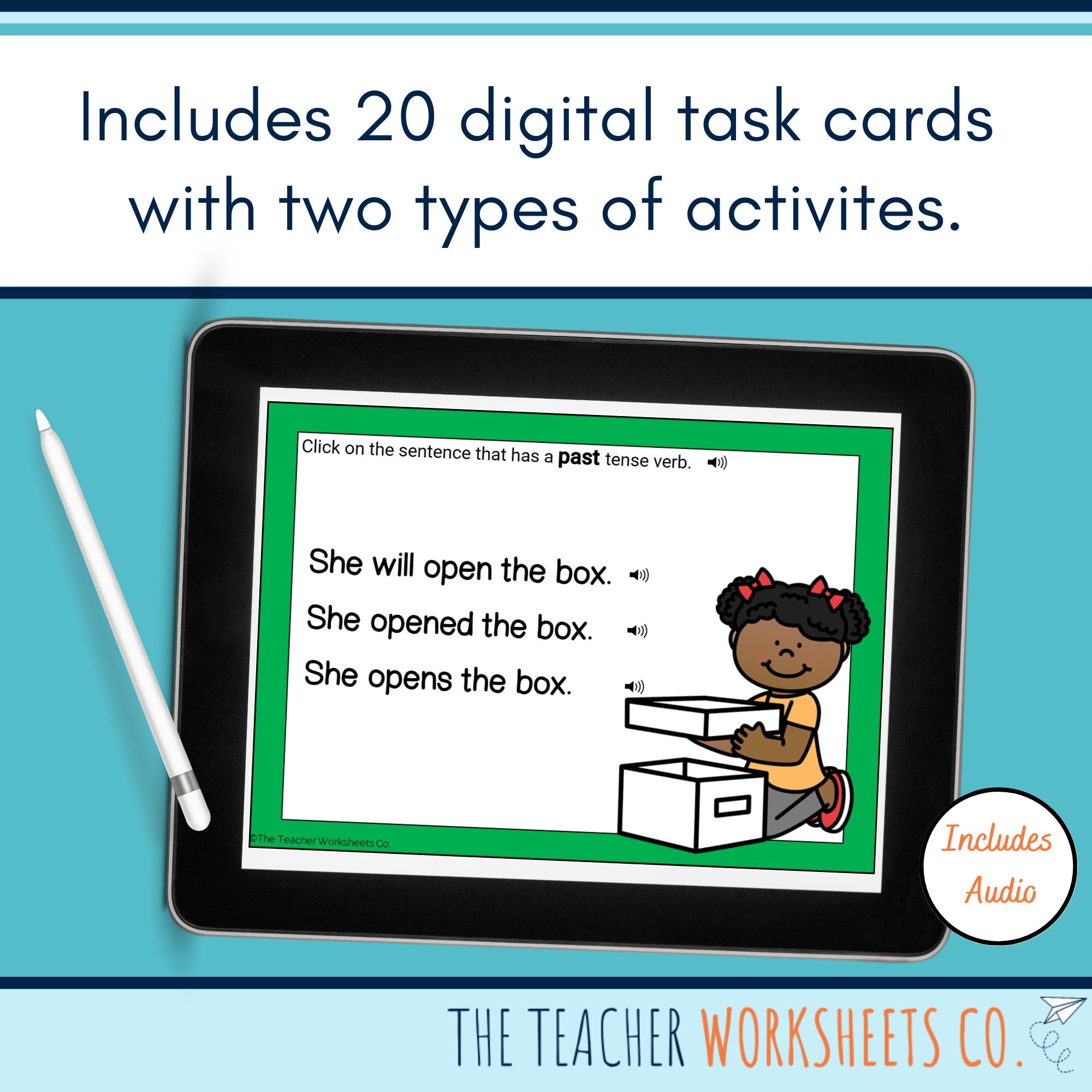 Simple Verb Tense Boom Cards - Etsy