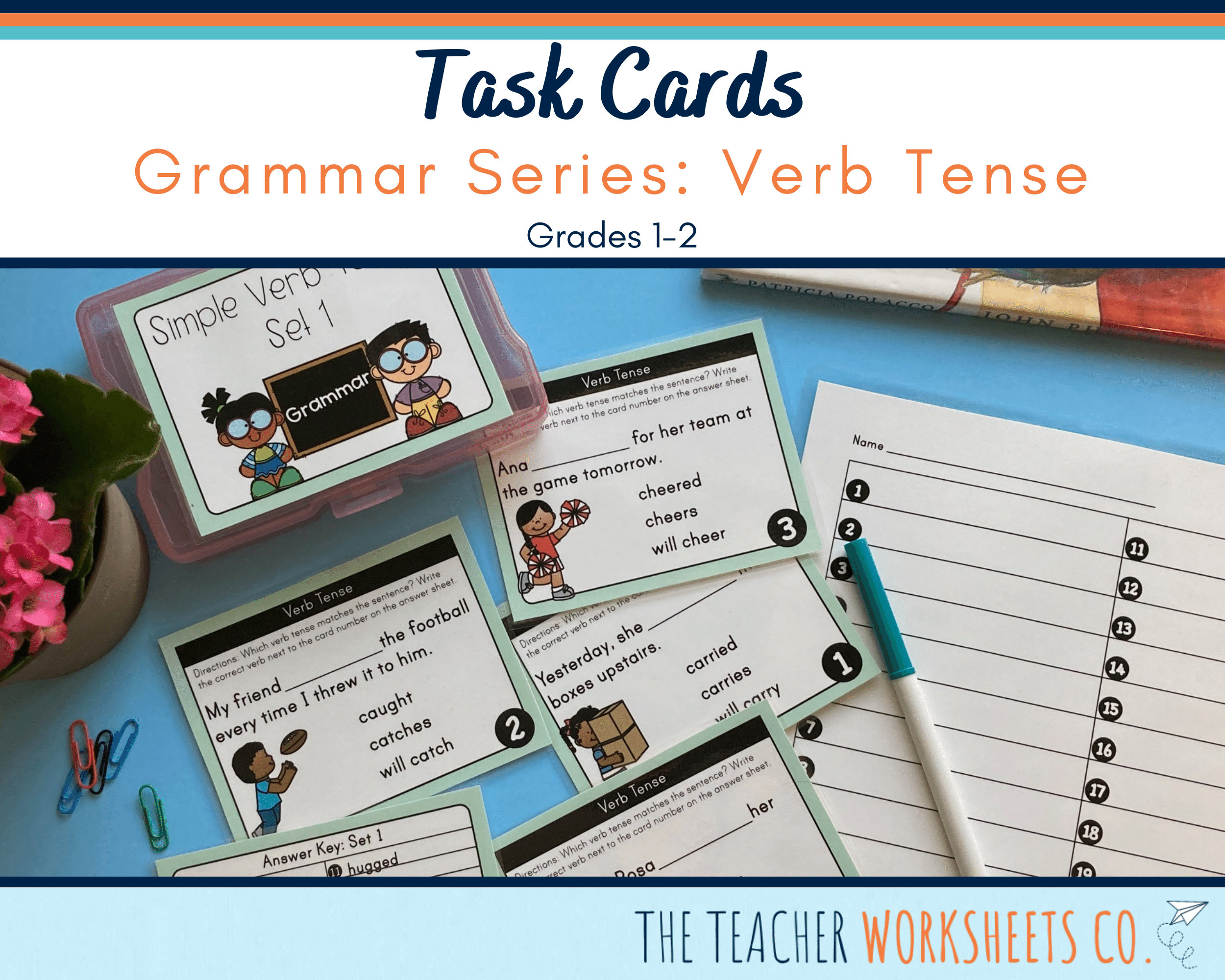 Verb Tense Task Cards - Etsy