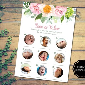 Virtual Baby Shower Games Bundle, Floral Design Baby Shower Games, Zoom ...