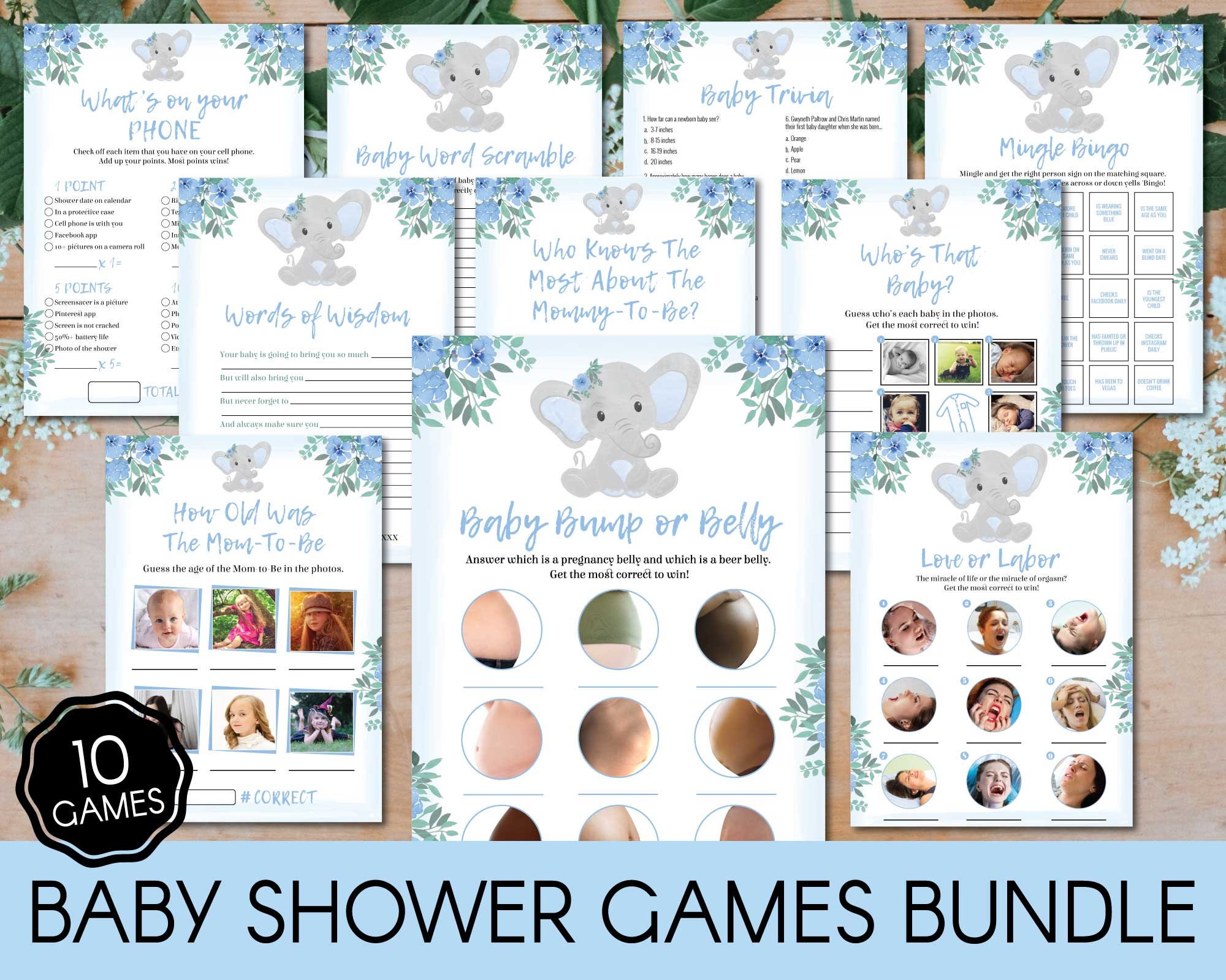Baby Shower Mingle Bingo Game, Virtual Baby Shower Bingo, Online Baby ...