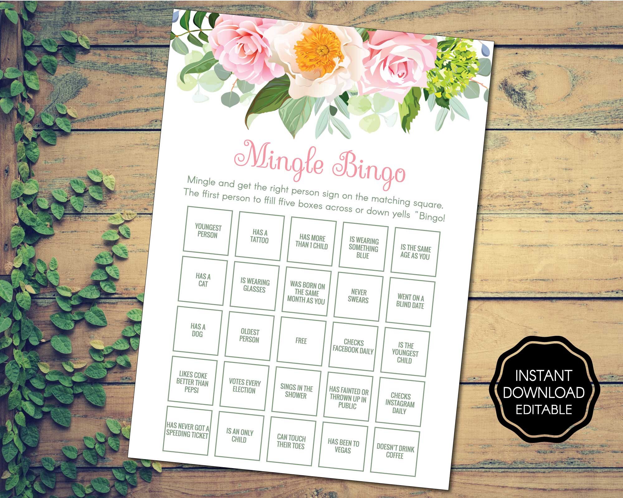Virtual Baby Shower Games Bundle, Floral Design Baby Shower Games, Zoom ...