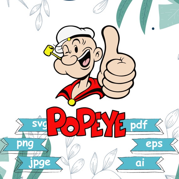 Popeye SVG téléchargement instantané conception de circuit | Etsy