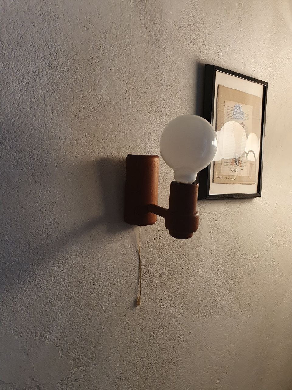 Domus Lamp teak Wood Sconces Wall Lamp Danish Style 60's 70's ...