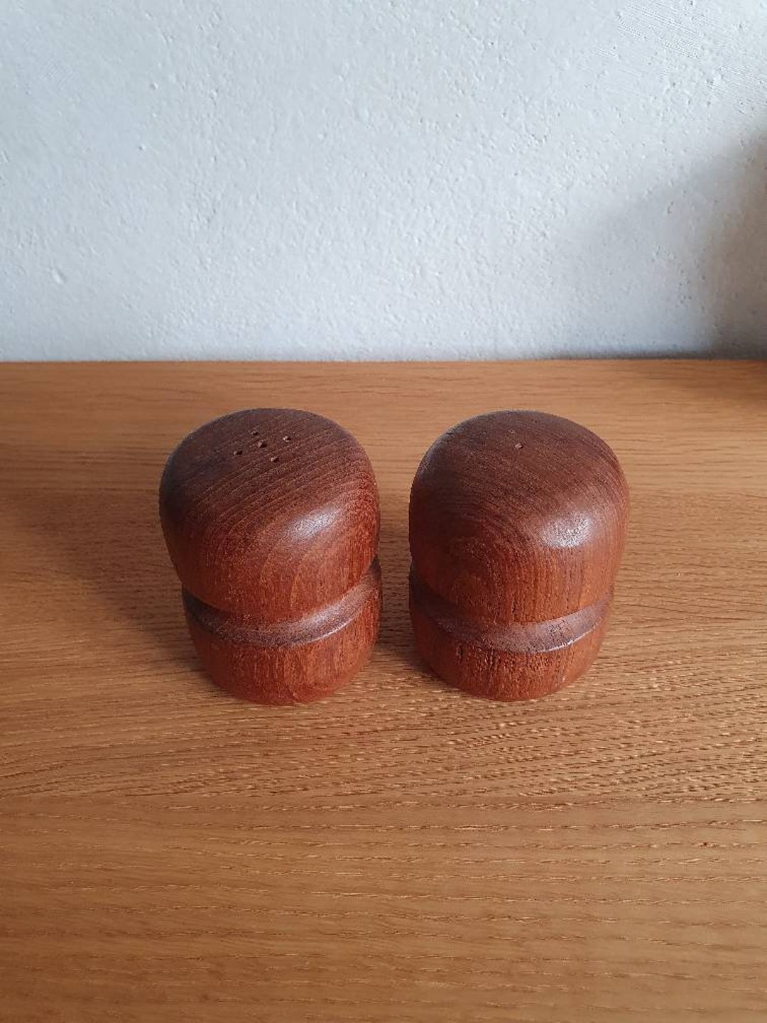 Vintage Teak Pepper Salt Set, Danish - 50s 60s 70s, Midcentury Plate ...