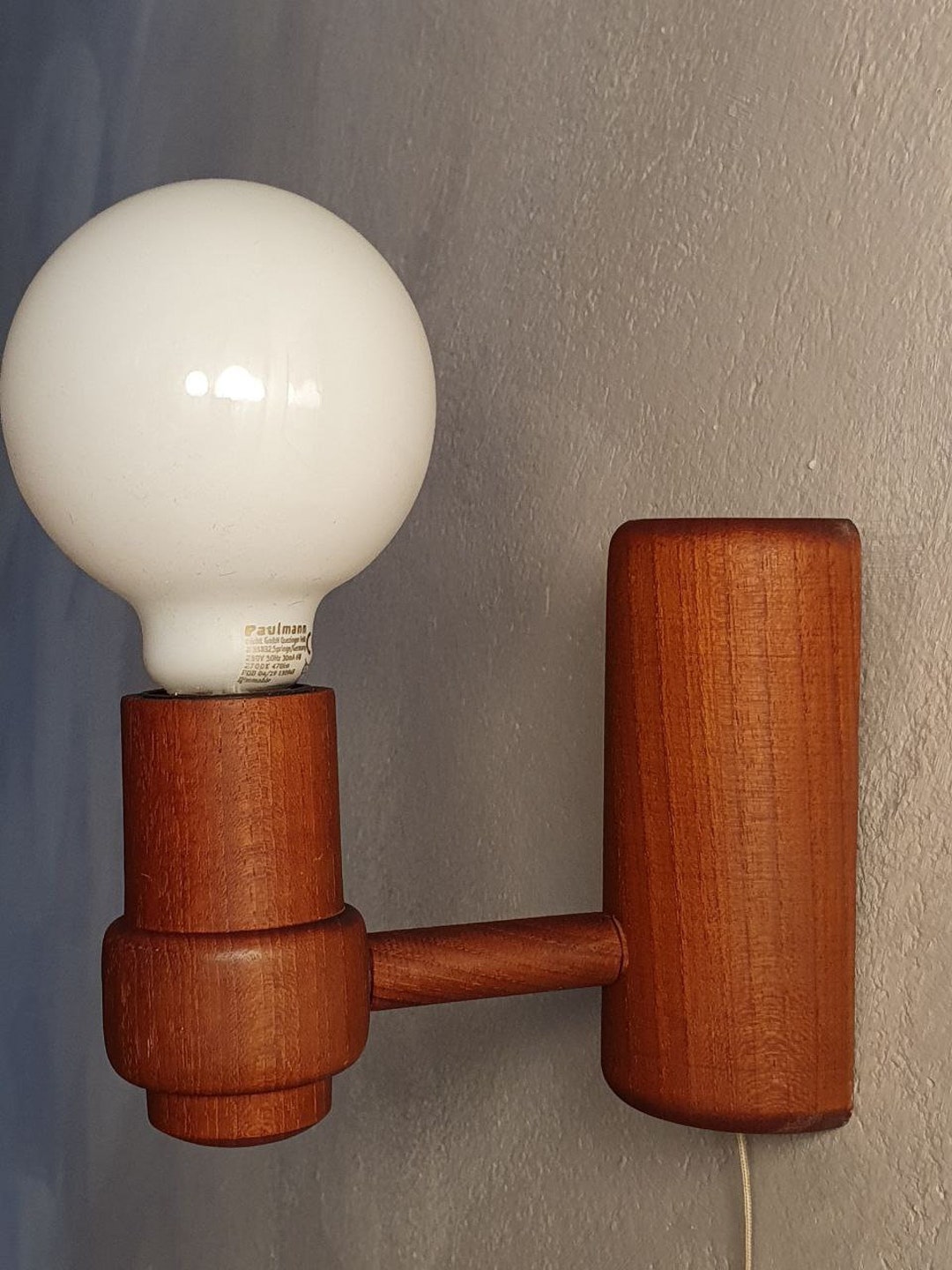 Domus Lamp |teak Wood Sconces | Wall Lamp | Danish Style | 60's 70's ...