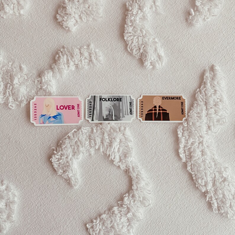 Taylor Swifts Albums Inspired Ticket Stub Stickers - Etsy UK