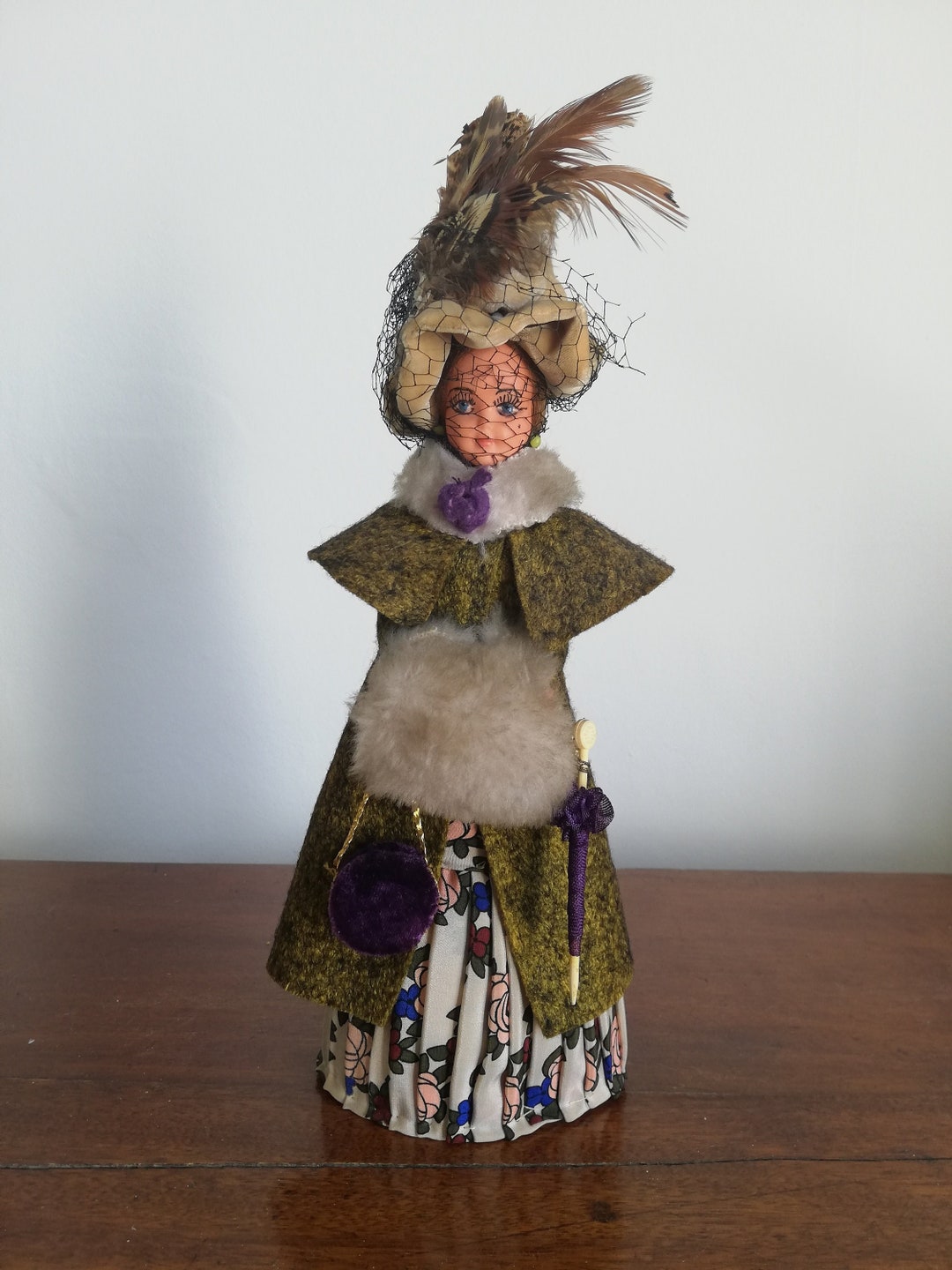 Historical Folk Doll Parisian Belle Epoque Winter Doll Vintage - Etsy